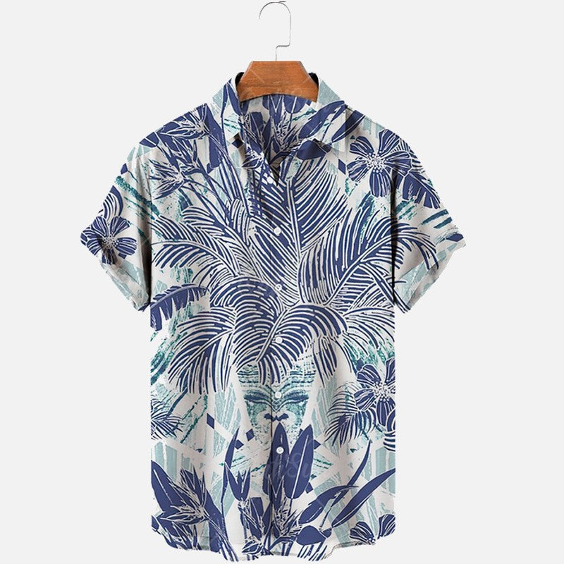 Chemise Summer Jungle Bleue 'Yokosuka' – Japan Mood