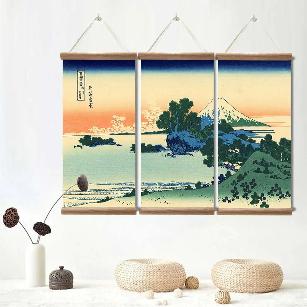 Tableau Triptyque Japonais 'Mont Asama' – Japan Mood