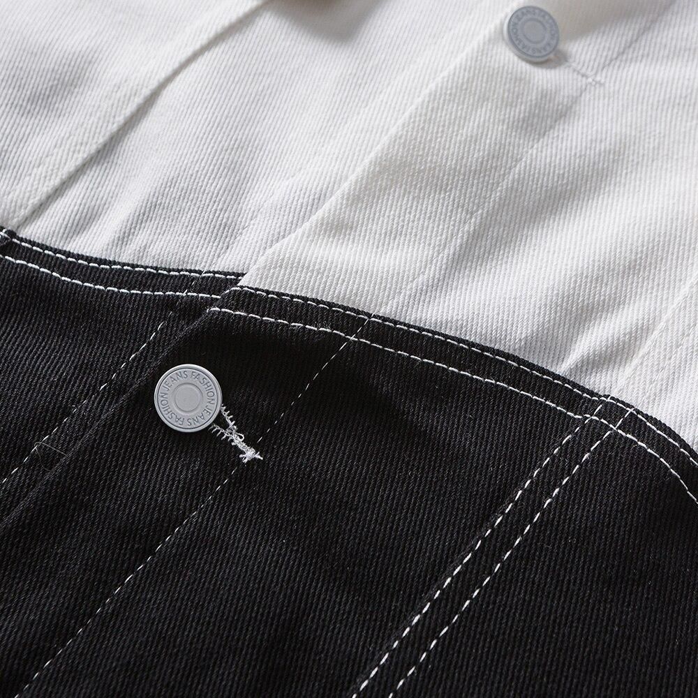 Veste en Jean Noire et Blanche 'Jin' – Japan Mood