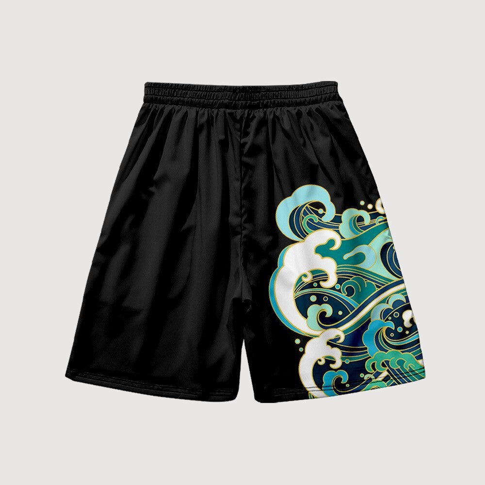 Short Japonais Motif Vagues 'Tegami' – Japan Mood